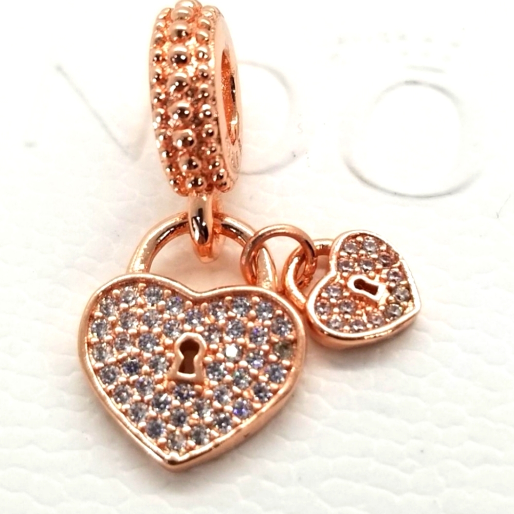 Brand New Pandora Sparkling Pave Padlock Heart Dangle… - Gem